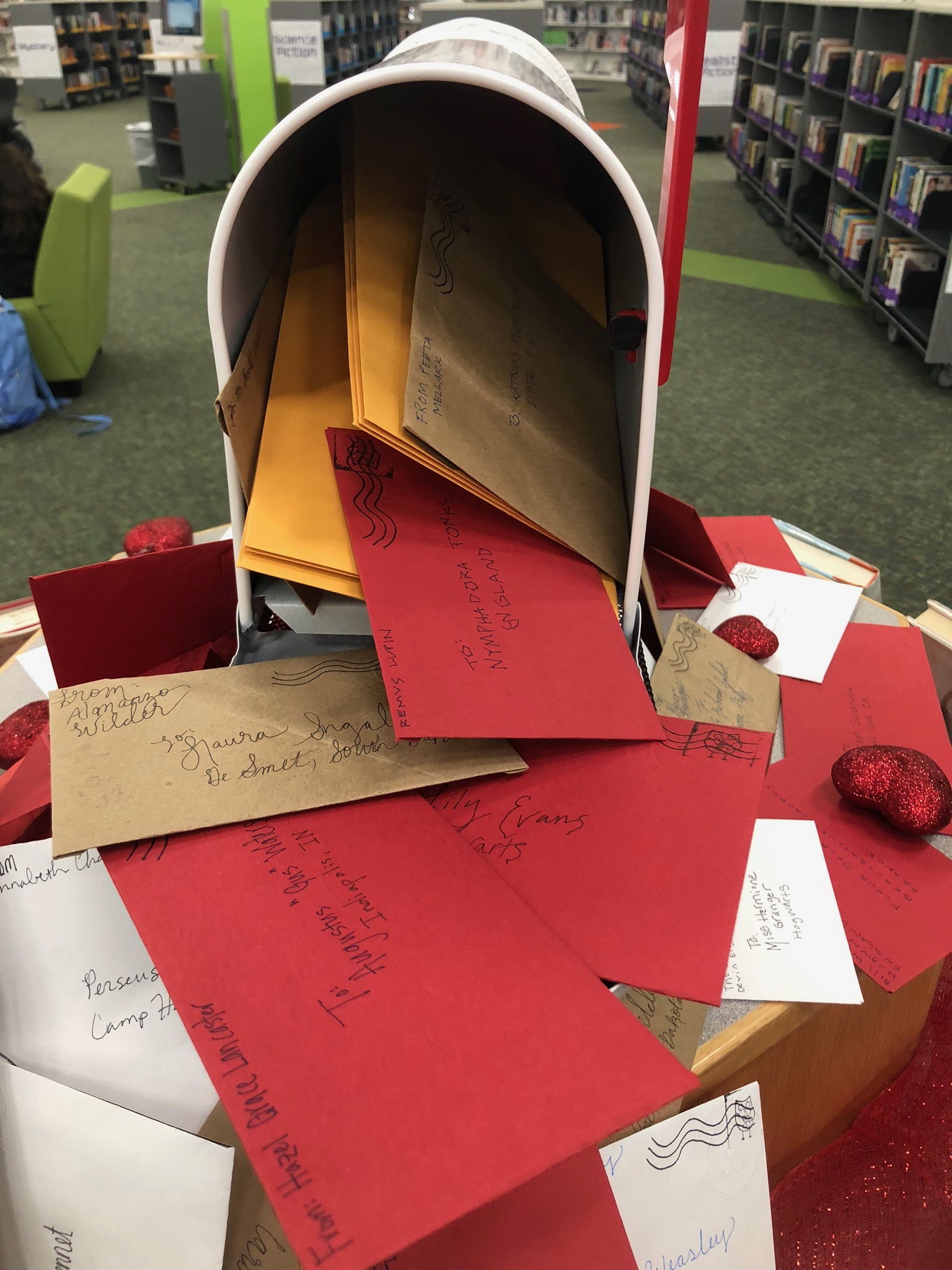 Love Letters in the Library – School Library Displays