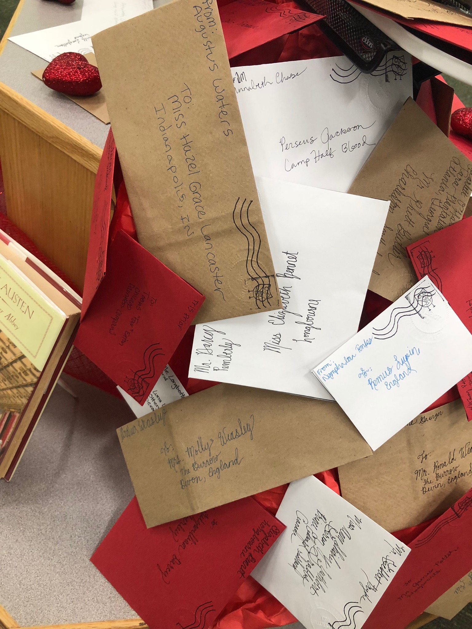 Love Letters in the Library – School Library Displays
