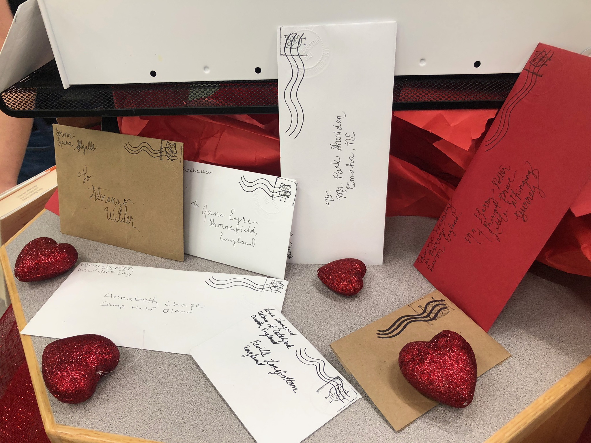 Love Letters in the Library – School Library Displays