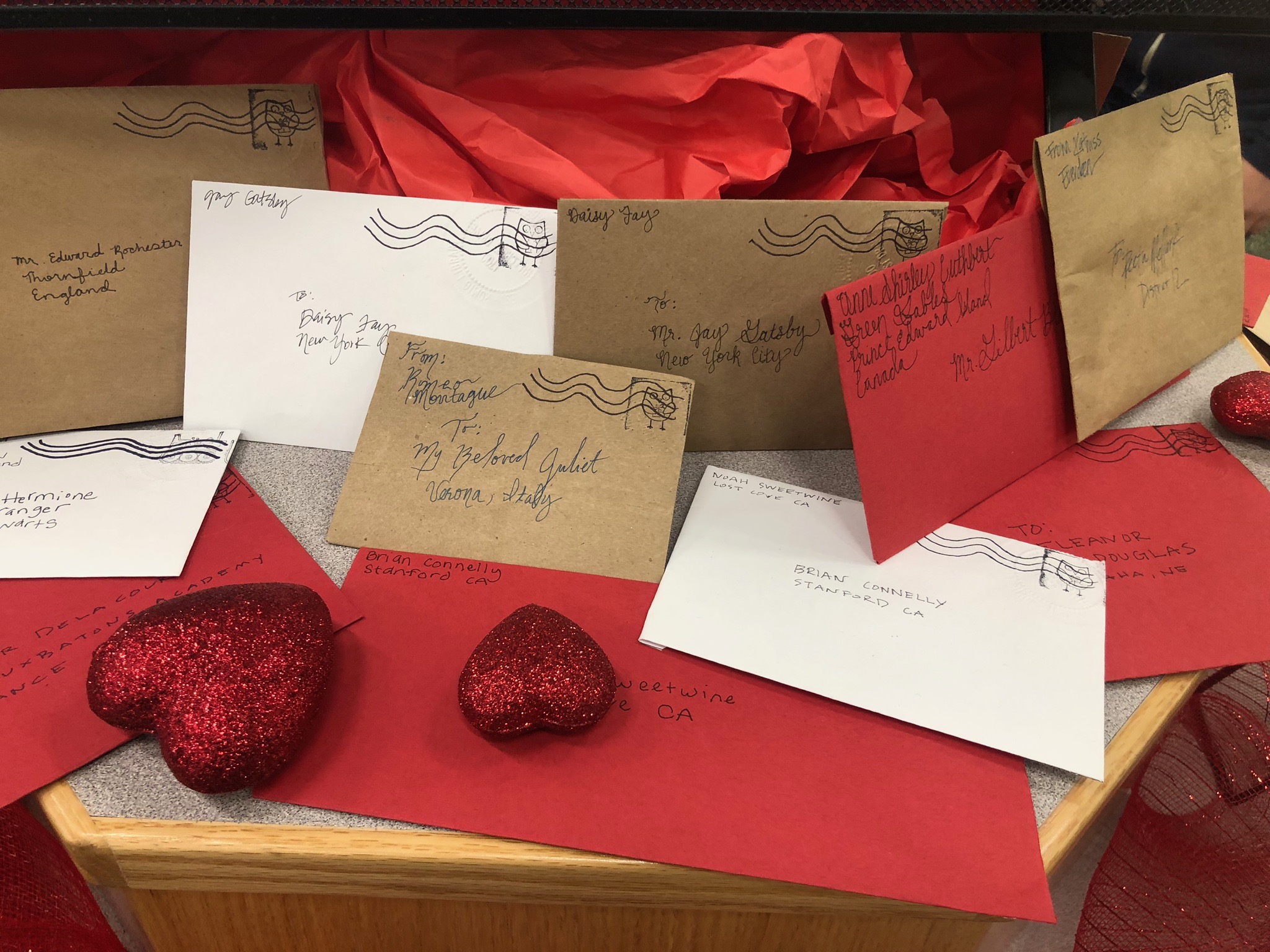 Love Letters in the Library – School Library Displays
